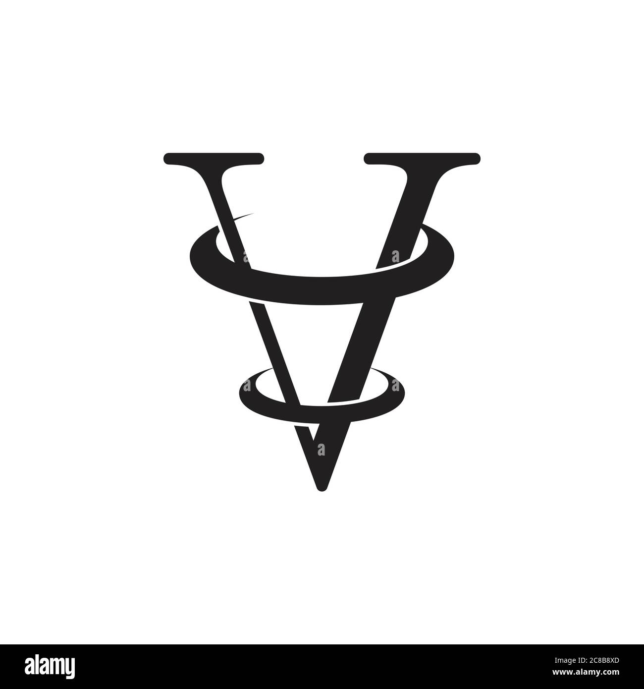 letter v motion circle overlapping logo vector Stock Vector Image & Art ...