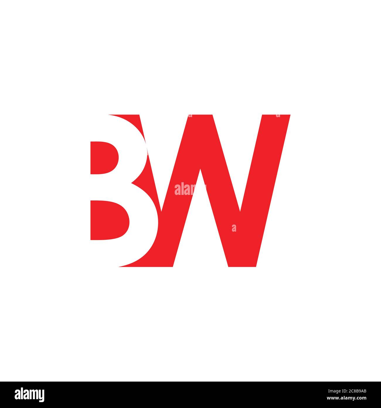 letter bw simple geometric logo vector Stock Vector Image & Art - Alamy