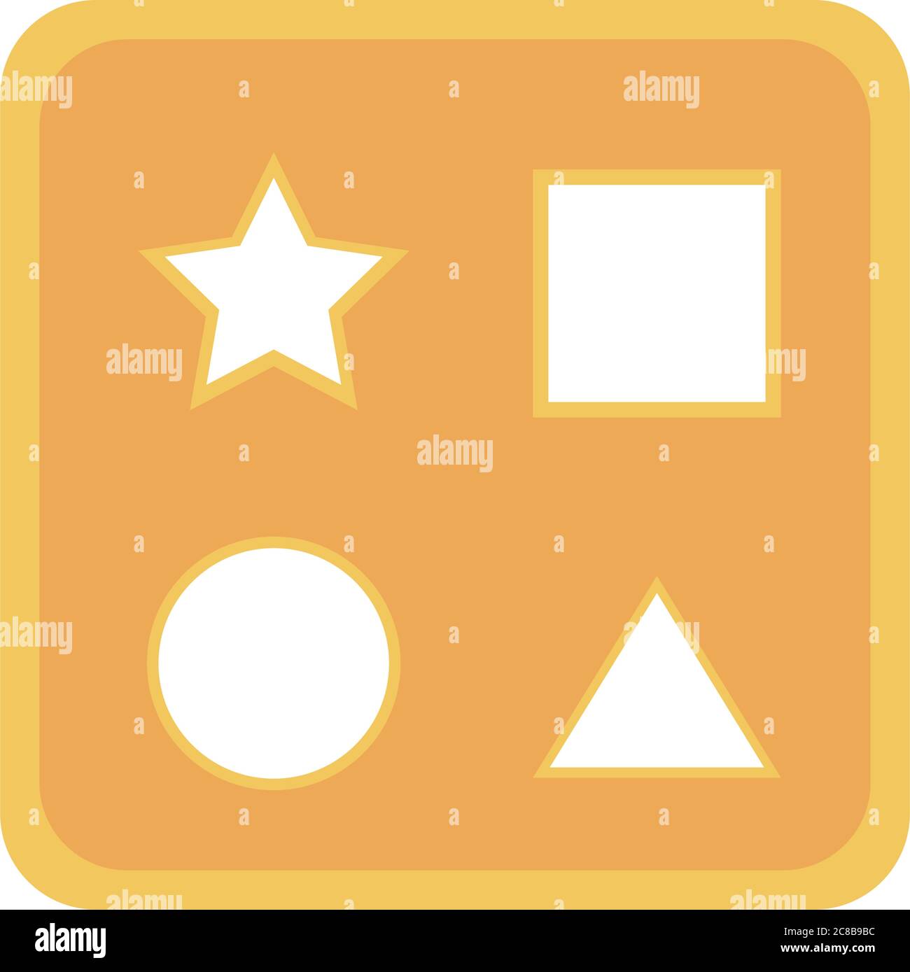 shapes puzzle board toy object for small children to play, flat style ...
