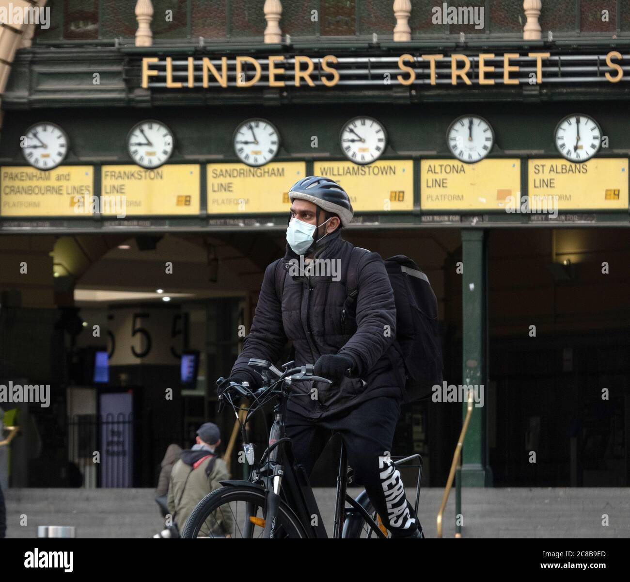 Covid-19 pandemic 2020: People wearing mandatory protective face masks ...