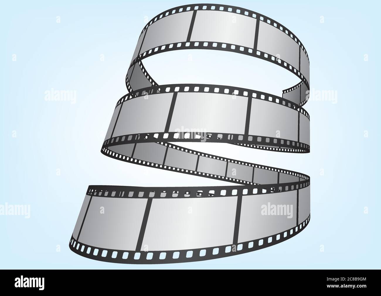 Cinema, movie and photography 35mm film strip template. Vector 3D ...