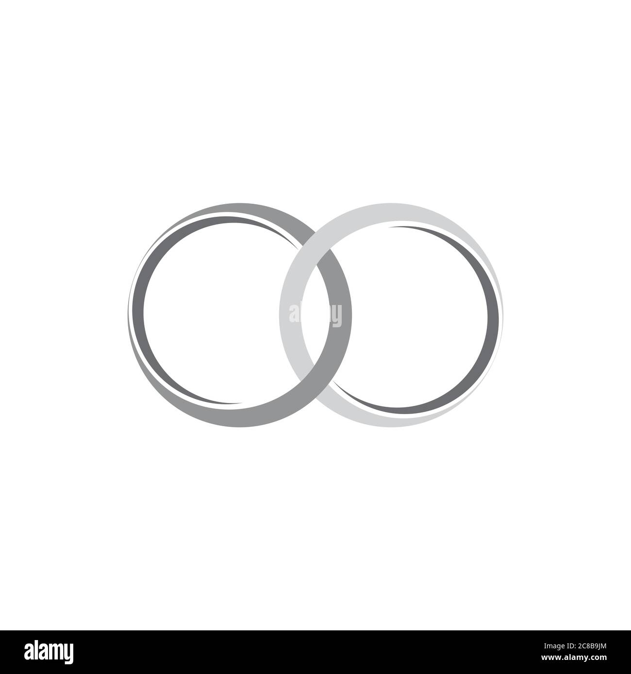 linked 3d rings overlapping logo vector Stock Vector Image & Art - Alamy