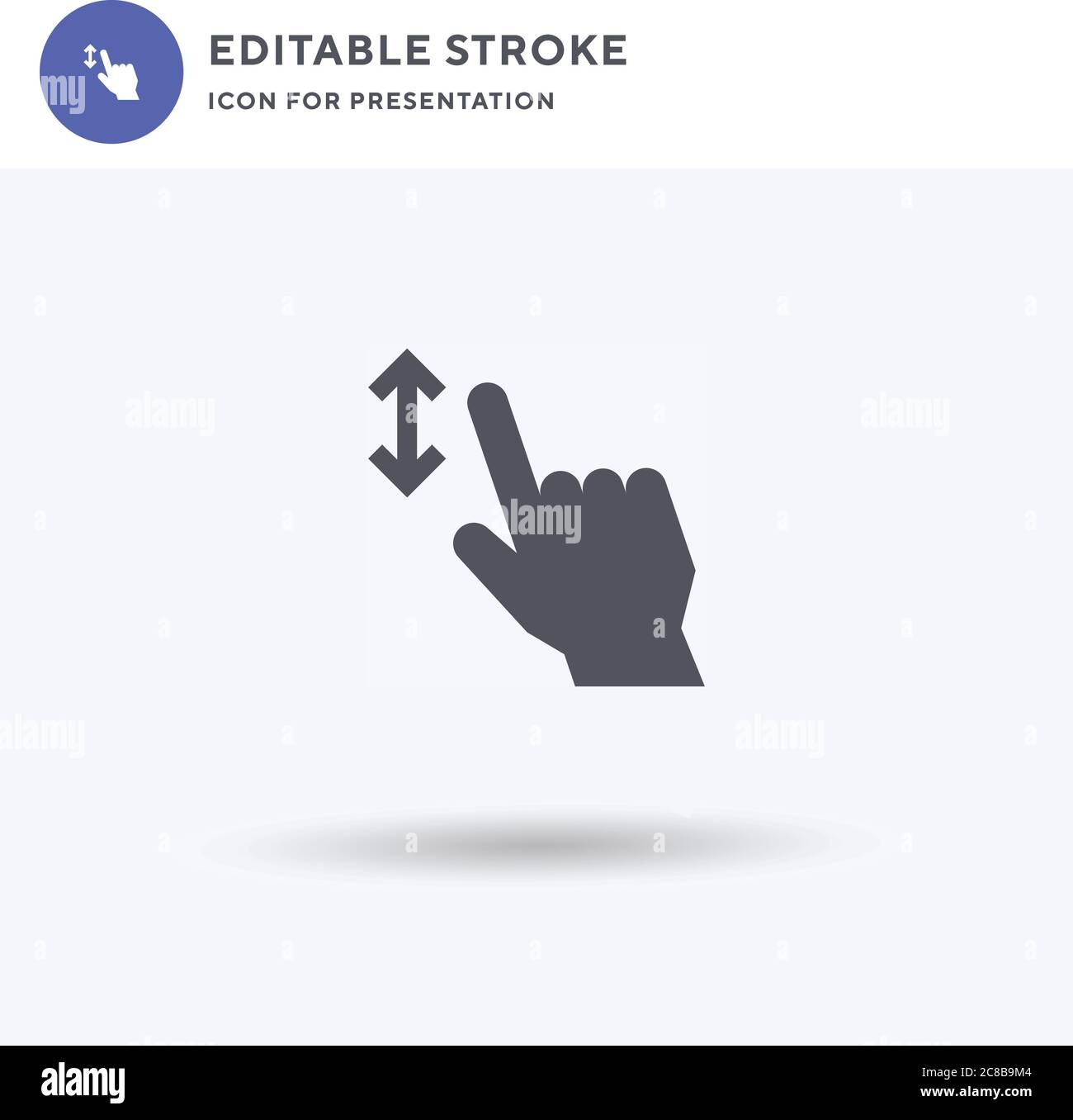 Zoom icon vector, filled flat sign, solid pictogram isolated on white ...