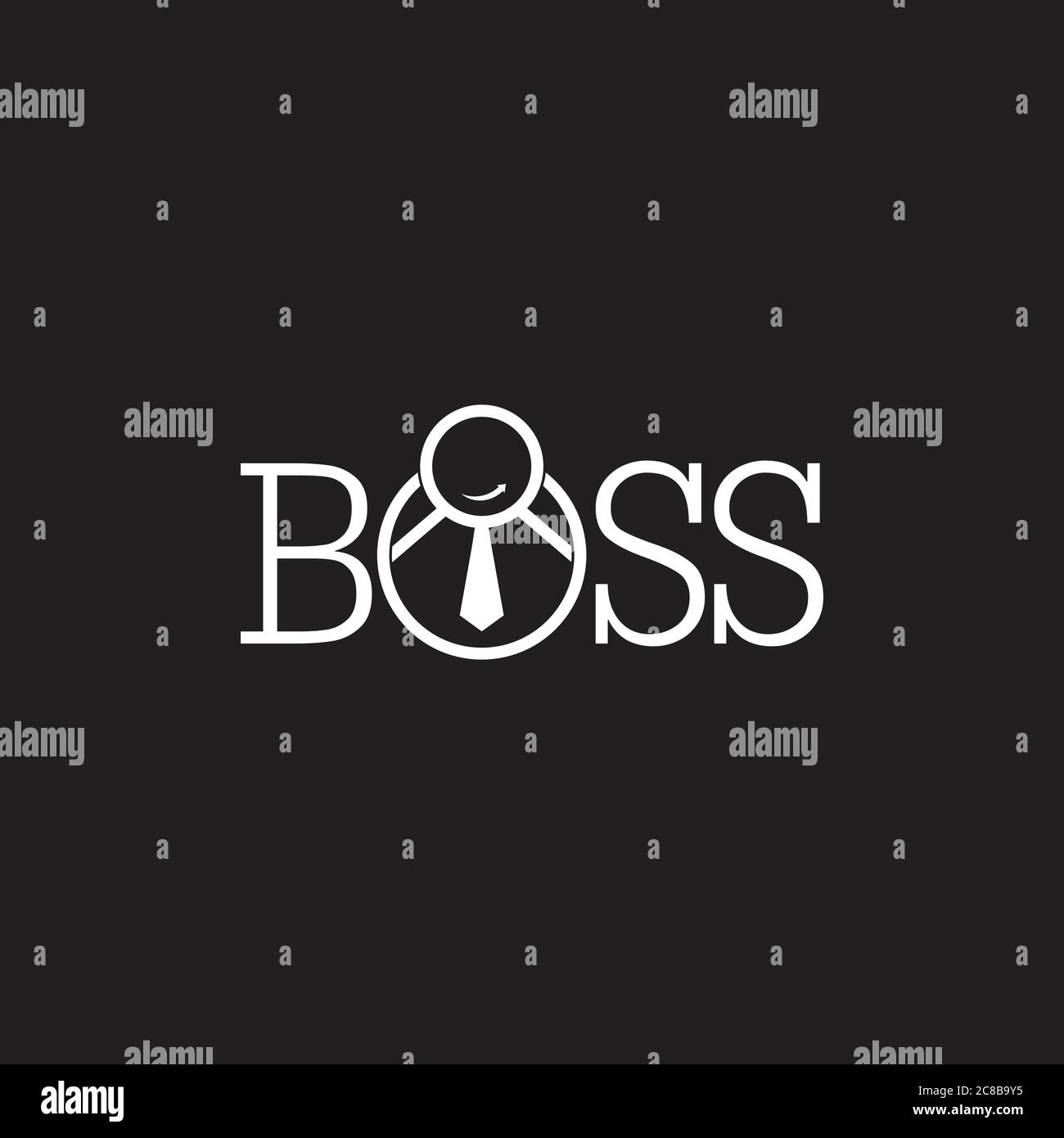 text boss people with necktie suit symbol vector Stock Vector Image ...
