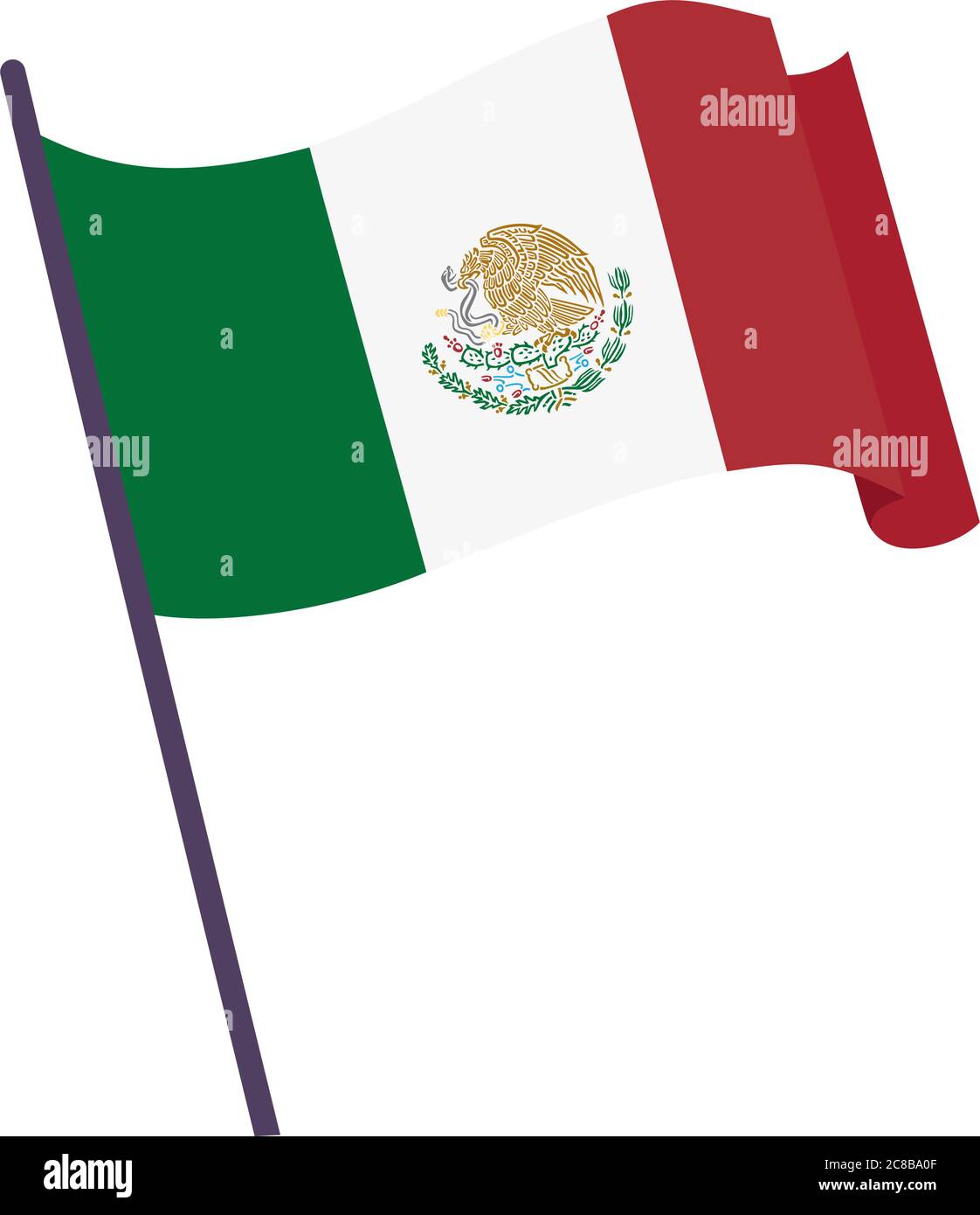 Mexico national flag waving Stock Vector Images - Alamy