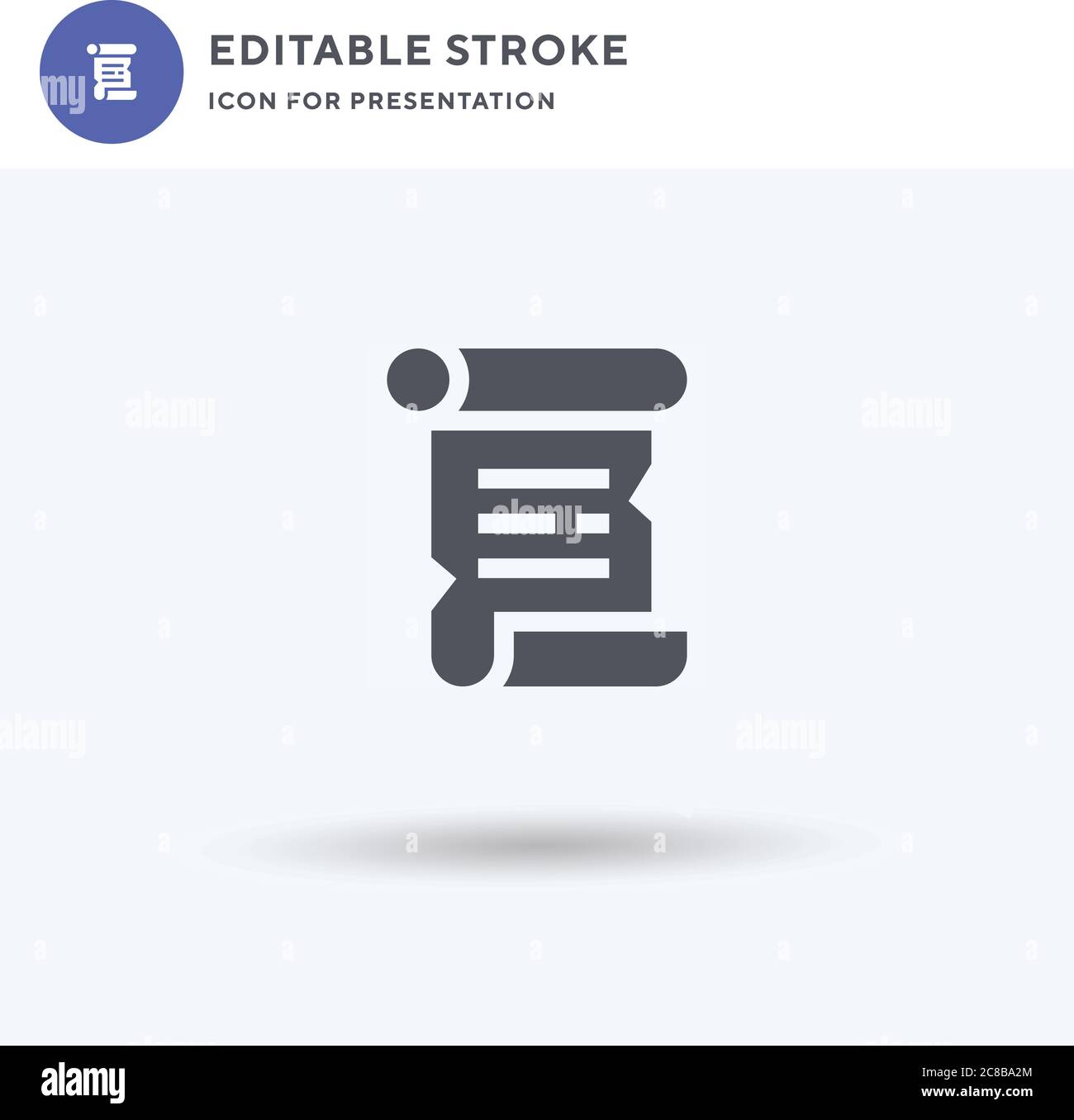 Script icon vector, filled flat sign, solid pictogram isolated on white ...