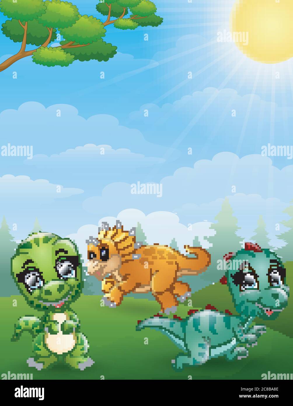 Dinosaurs cartoon hi-res stock photography and images - Alamy
