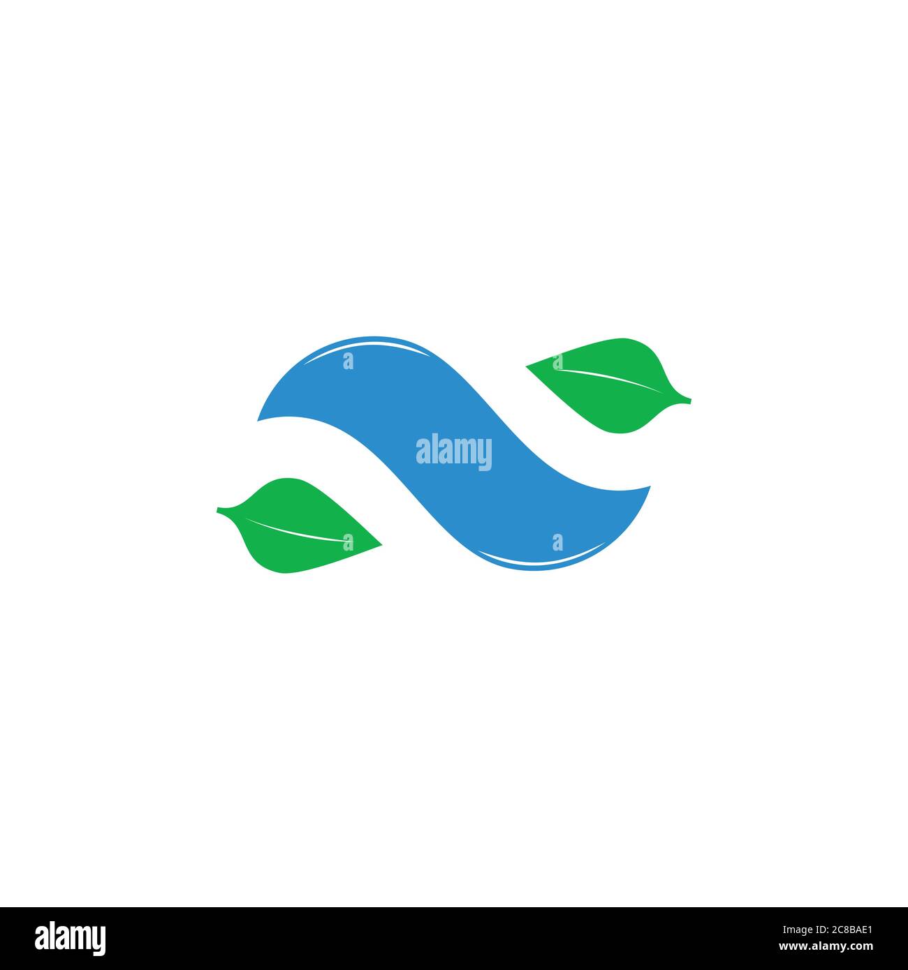 leaf wave water simple design natural symbol logo vector Stock Vector ...