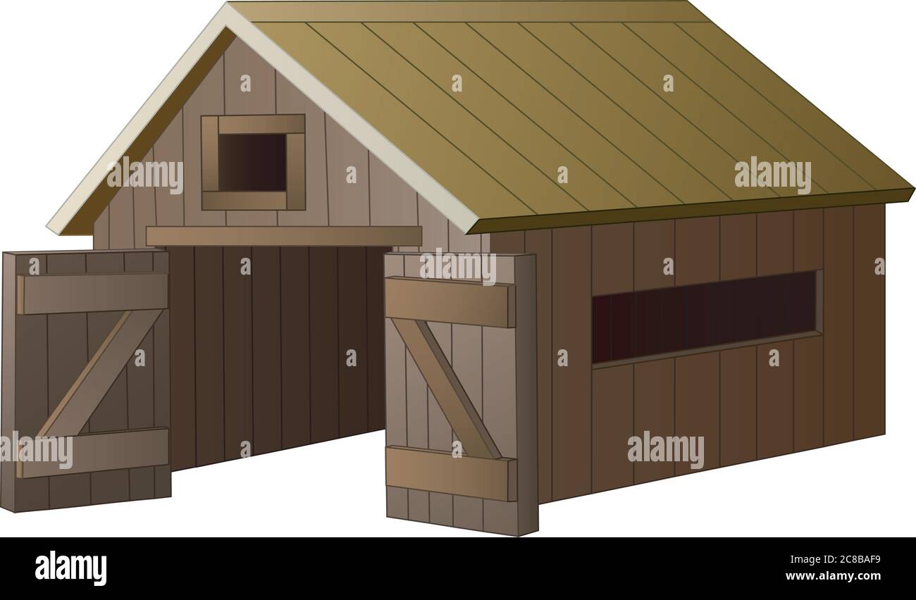 illustration of Farm house cartoon Stock Vector Image & Art - Alamy