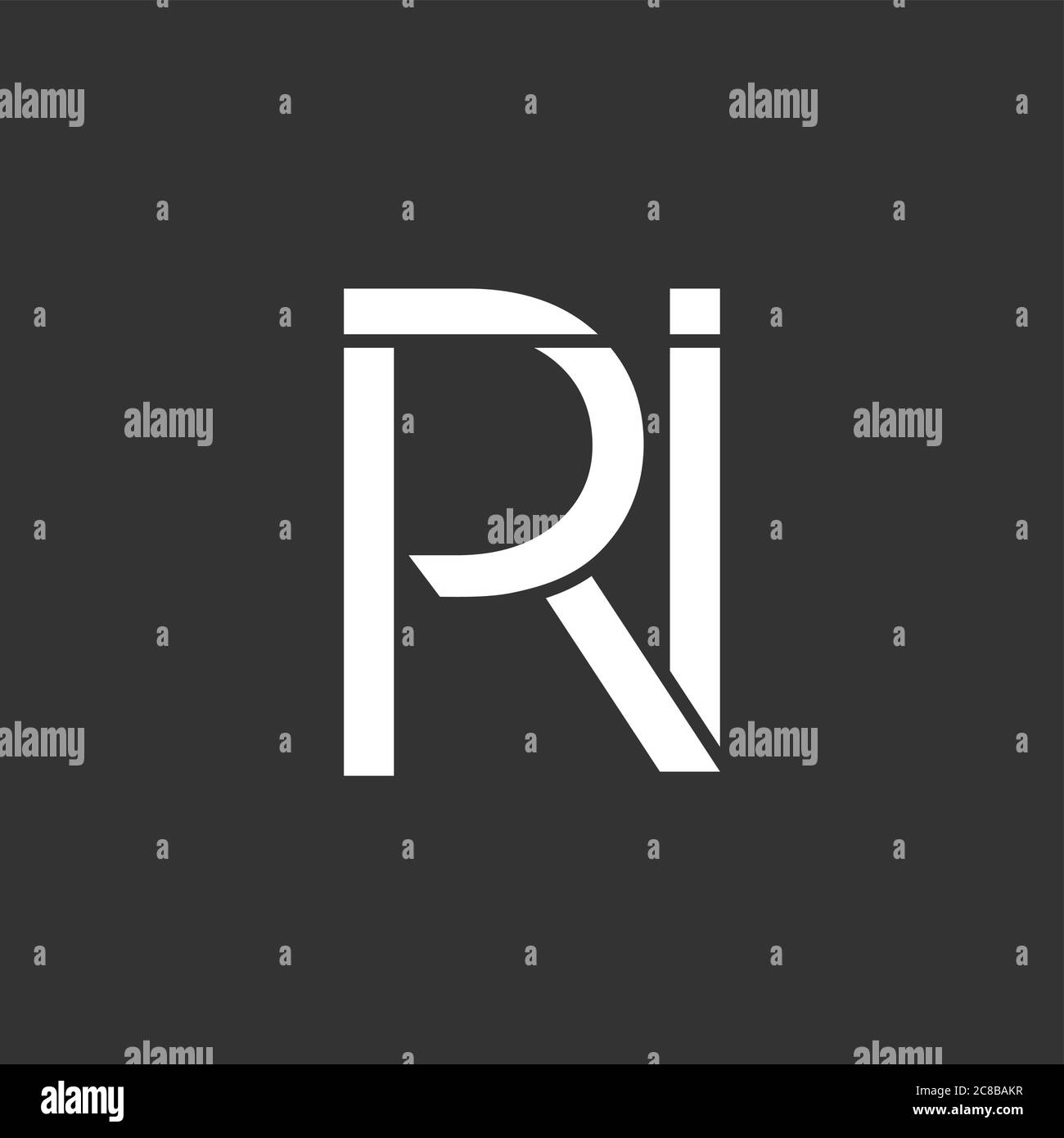 letter ri simple geometric logo vector Stock Vector Image & Art - Alamy