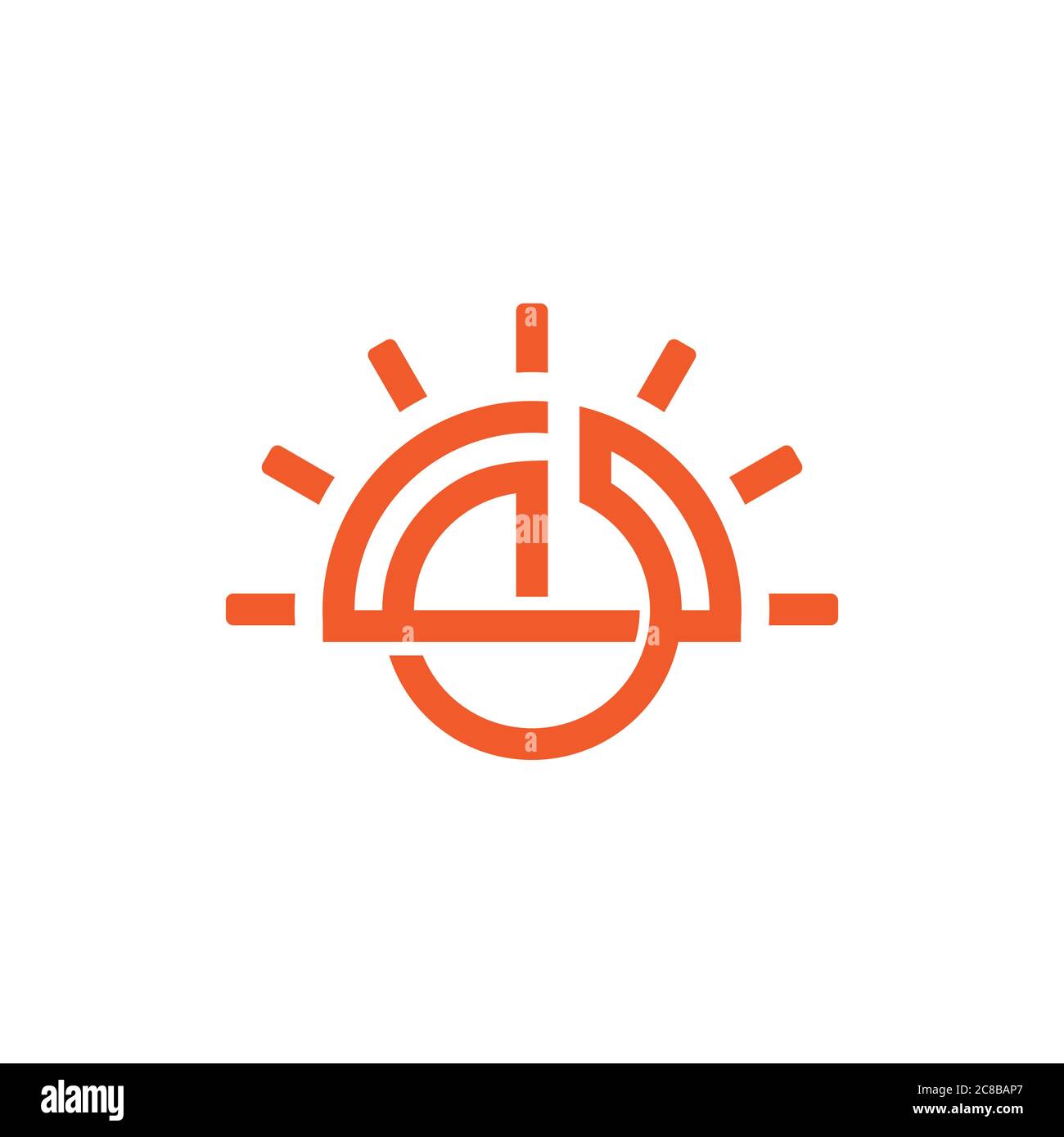 abstract power button sun geometric design symbol vector Stock Vector ...