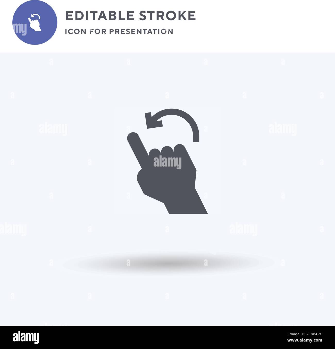 Hand icon vector, filled flat sign, solid pictogram isolated on white ...