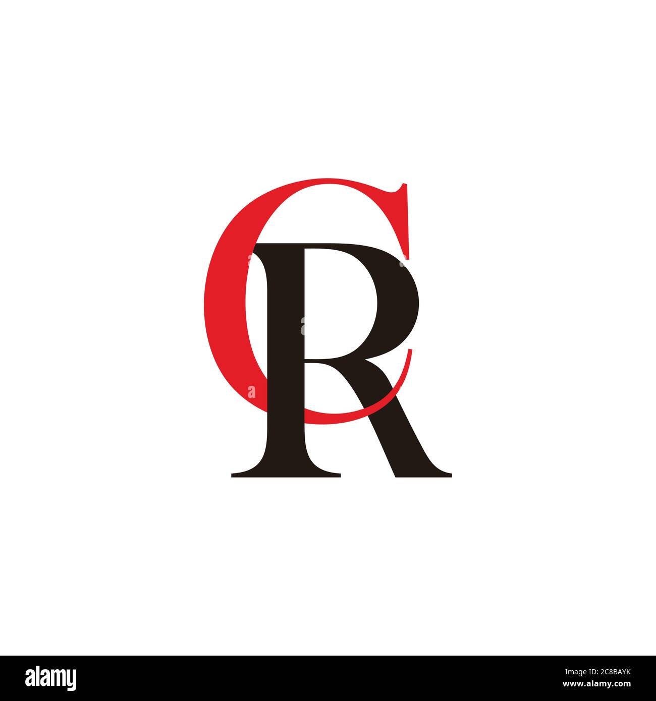 letter cr linked colorful design symbol vector Stock Vector Image & Art ...