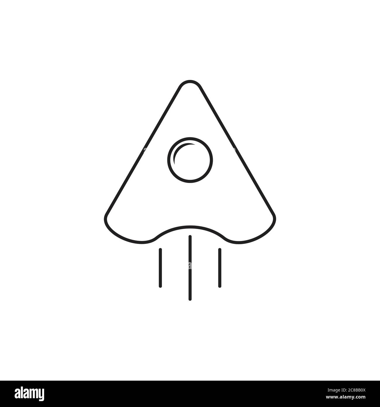 Rocket line red icon Stock Vector Images - Alamy