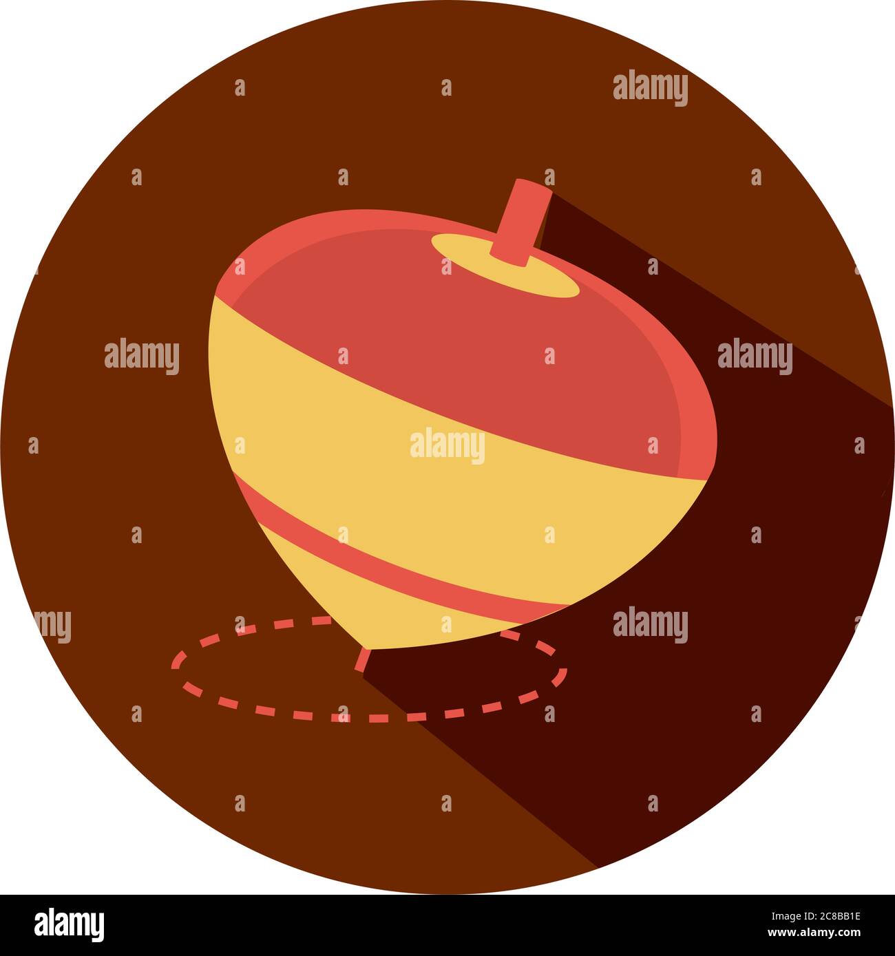 spinning top toy object for small children to play, block and flat ...