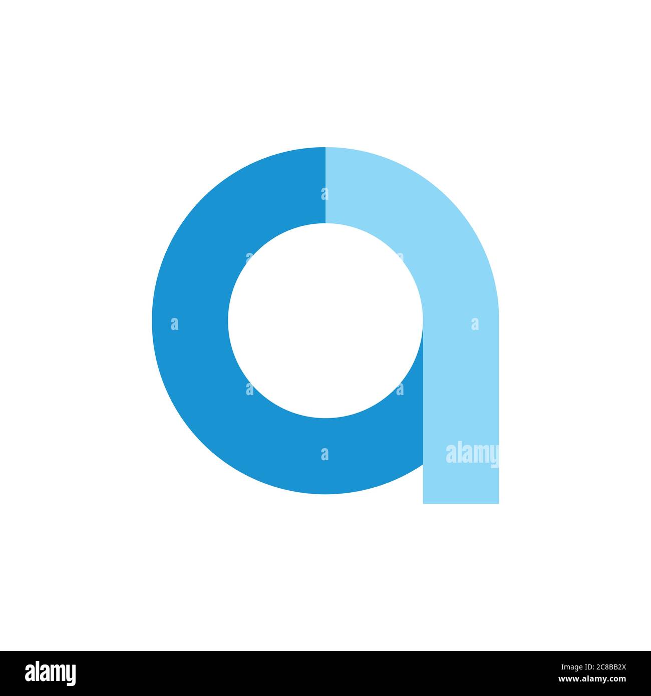 letter a simple blue paper logo vector Stock Vector Image & Art - Alamy