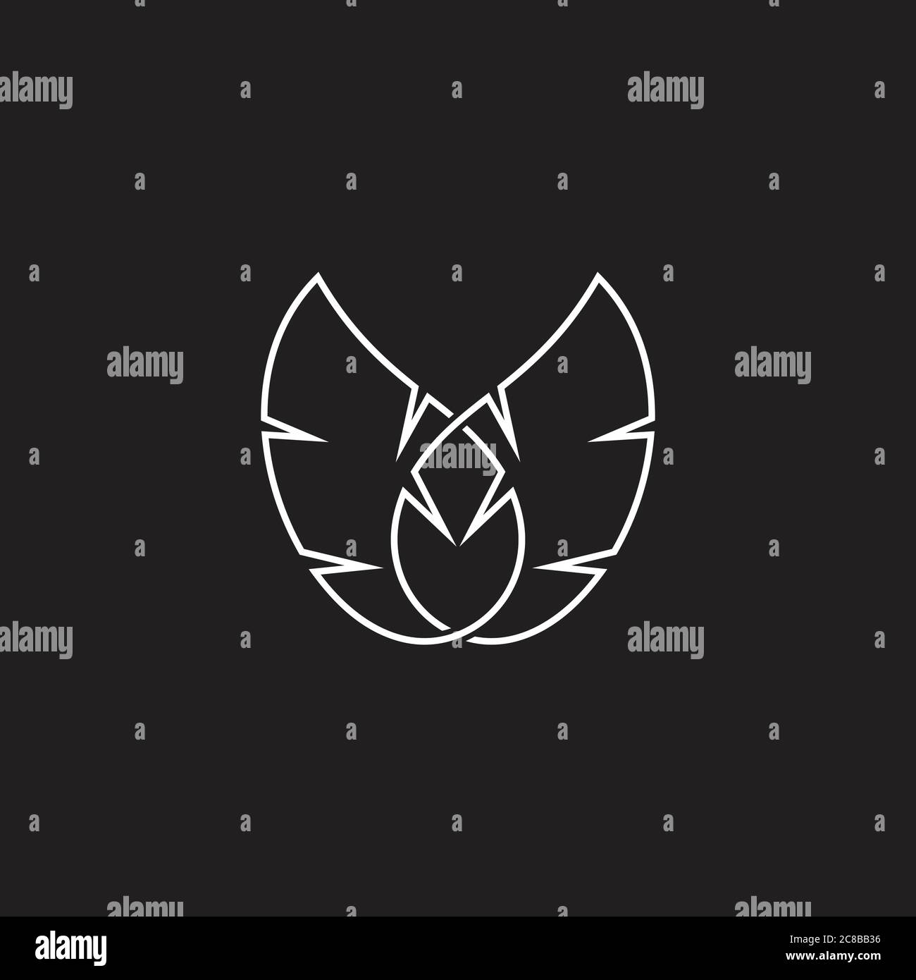 abstract wings lines art geometric design vector best for fashion ...
