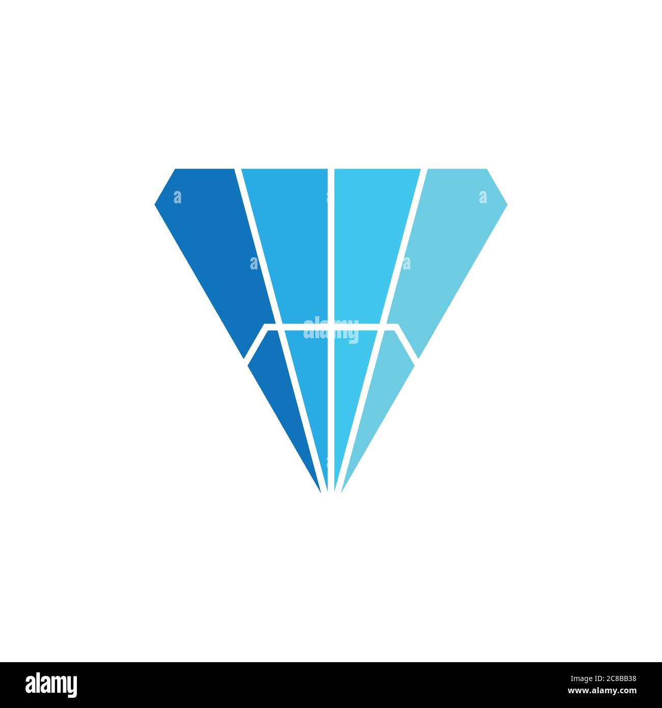blue diamond gradient geometric logo vector Stock Vector Image & Art ...