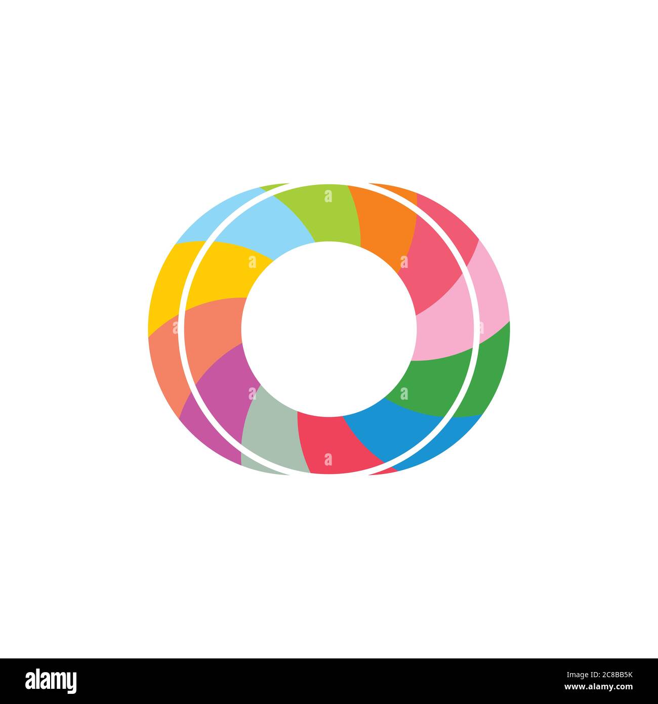 circle rotation colorful geometric logo vector Stock Vector Image & Art ...