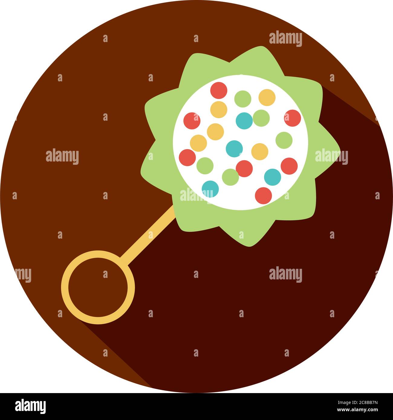 rattle with balls toy object for small children to play, block and flat ...