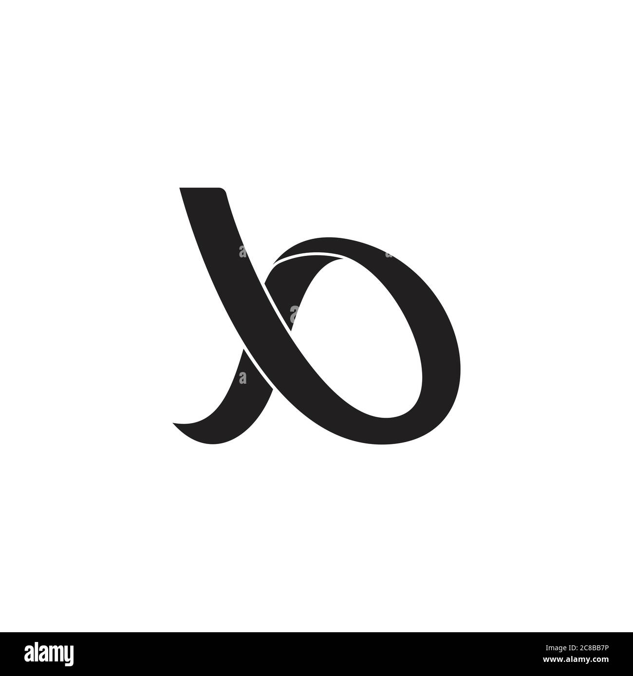 abstract letter b curves 3d ribbon vector fit for logo product Stock ...