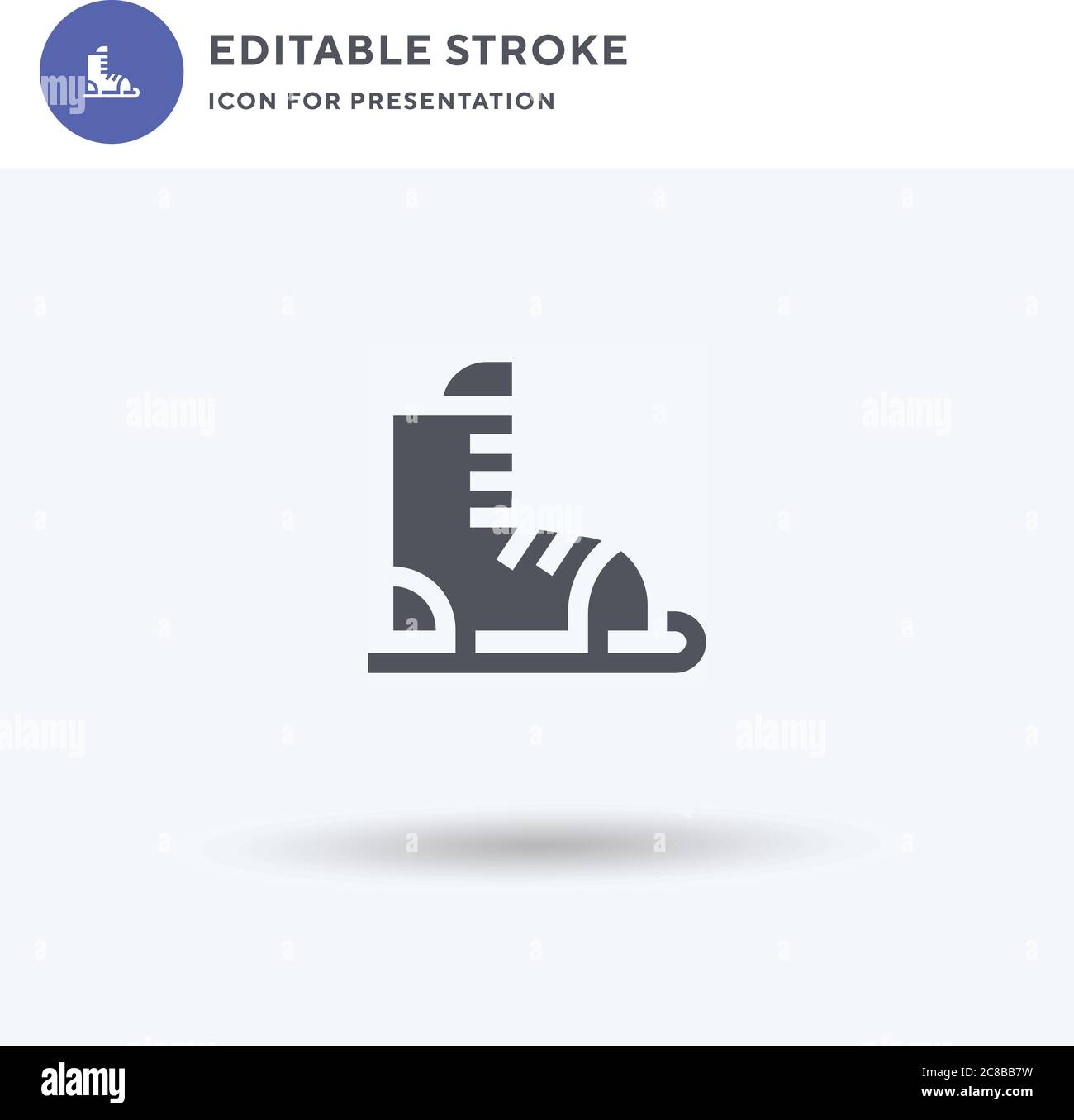 Ice Skate icon vector, filled flat sign, solid pictogram isolated on ...
