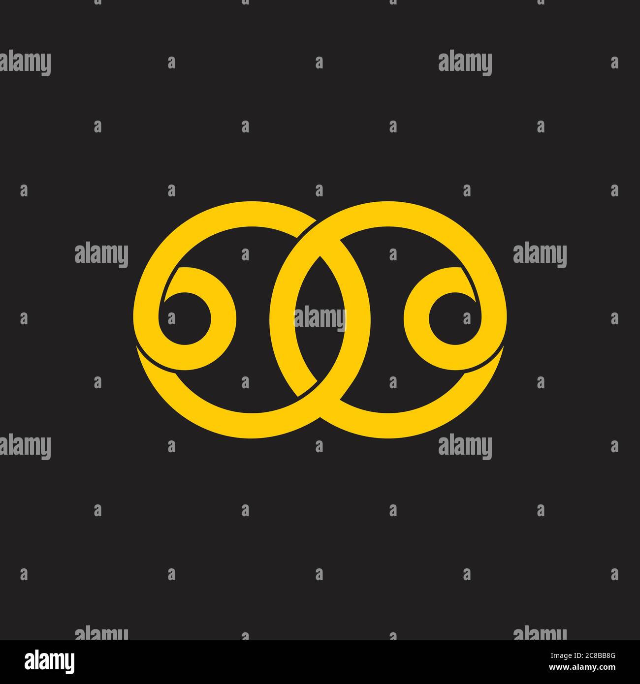 linked circle loop infinity logo vector Stock Vector Image & Art - Alamy