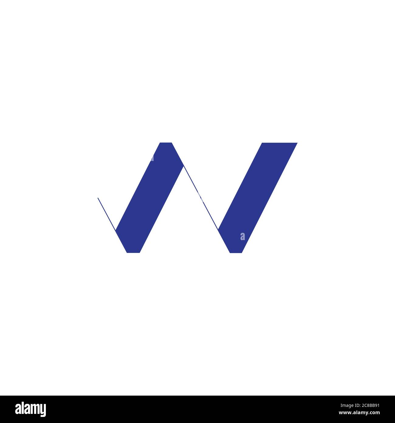 letter wn simple geometric logo vector Stock Vector Image & Art - Alamy