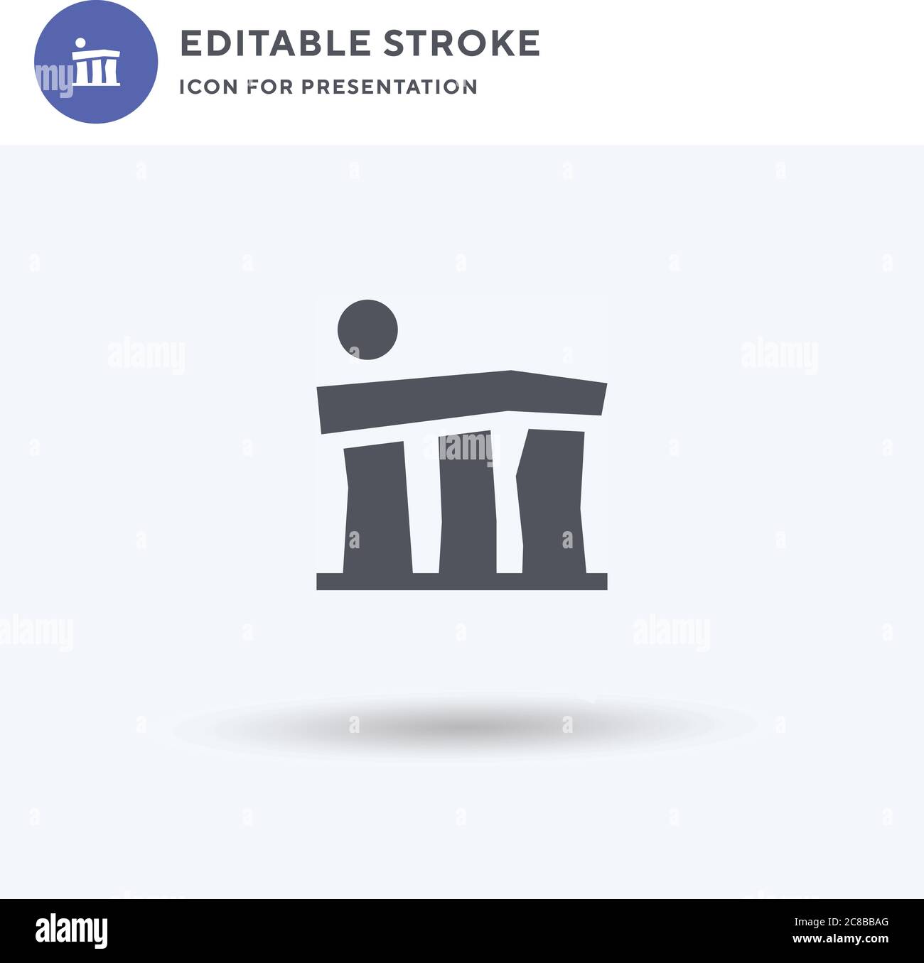 Stonehenge icon vector, filled flat sign, solid pictogram isolated on ...