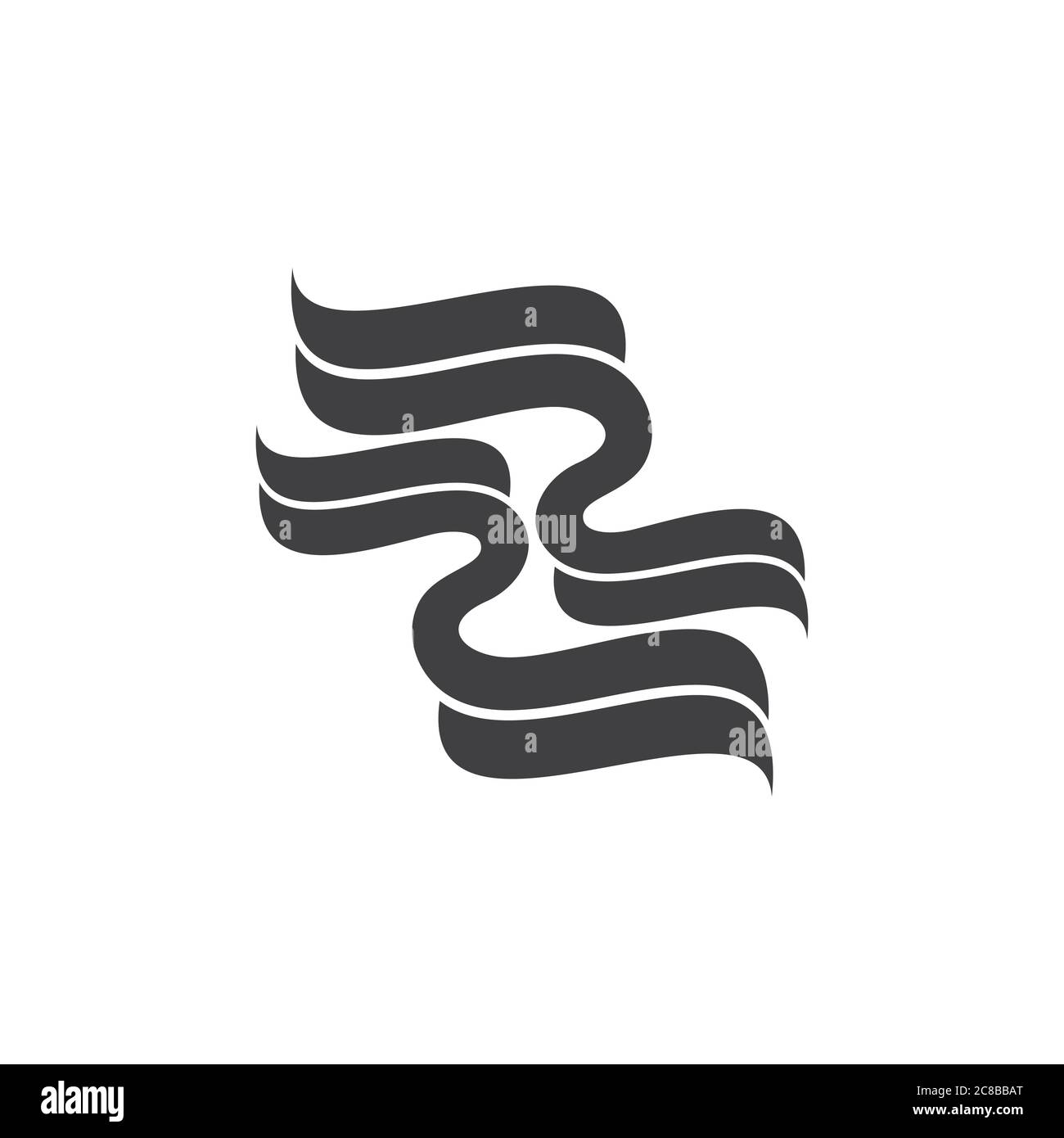 3d ribbon curves wind flow logo vector Stock Vector Image & Art - Alamy