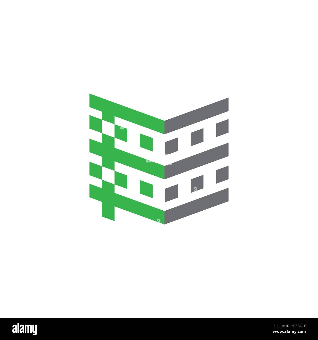 tall hospital building geometric design logo vector Stock Vector Image ...