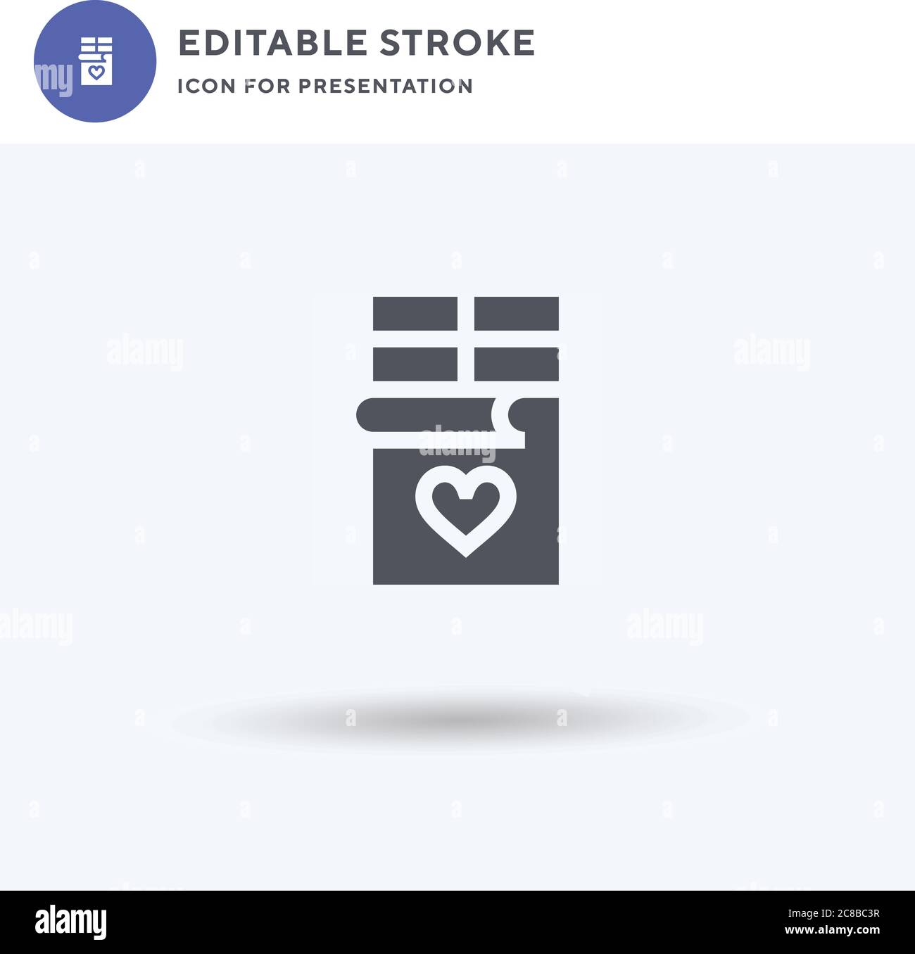 Chocolate icon vector, filled flat sign, solid pictogram isolated on ...