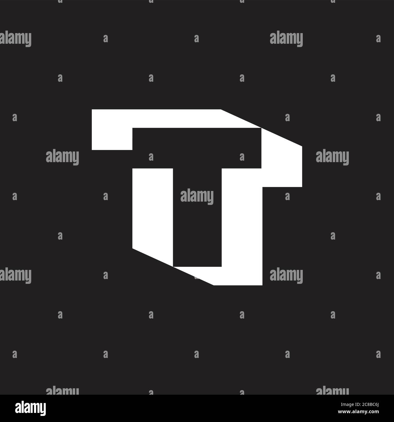 letter t polygon simple flat monogram logo vector Stock Vector Image ...