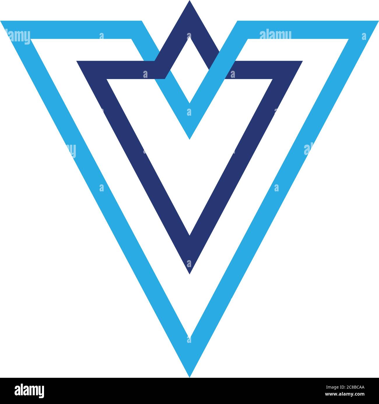 letter v linked lines blue colors logo vector Stock Vector Image & Art ...