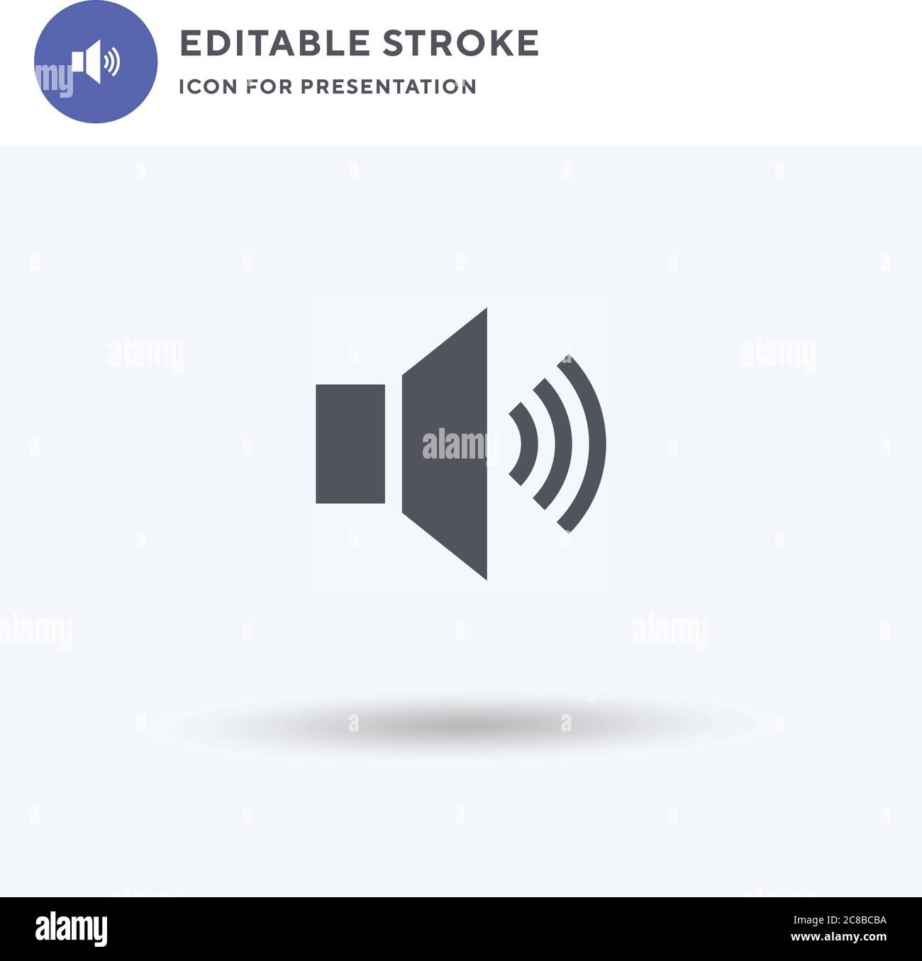 Volume Up icon vector, filled flat sign, solid pictogram isolated on ...