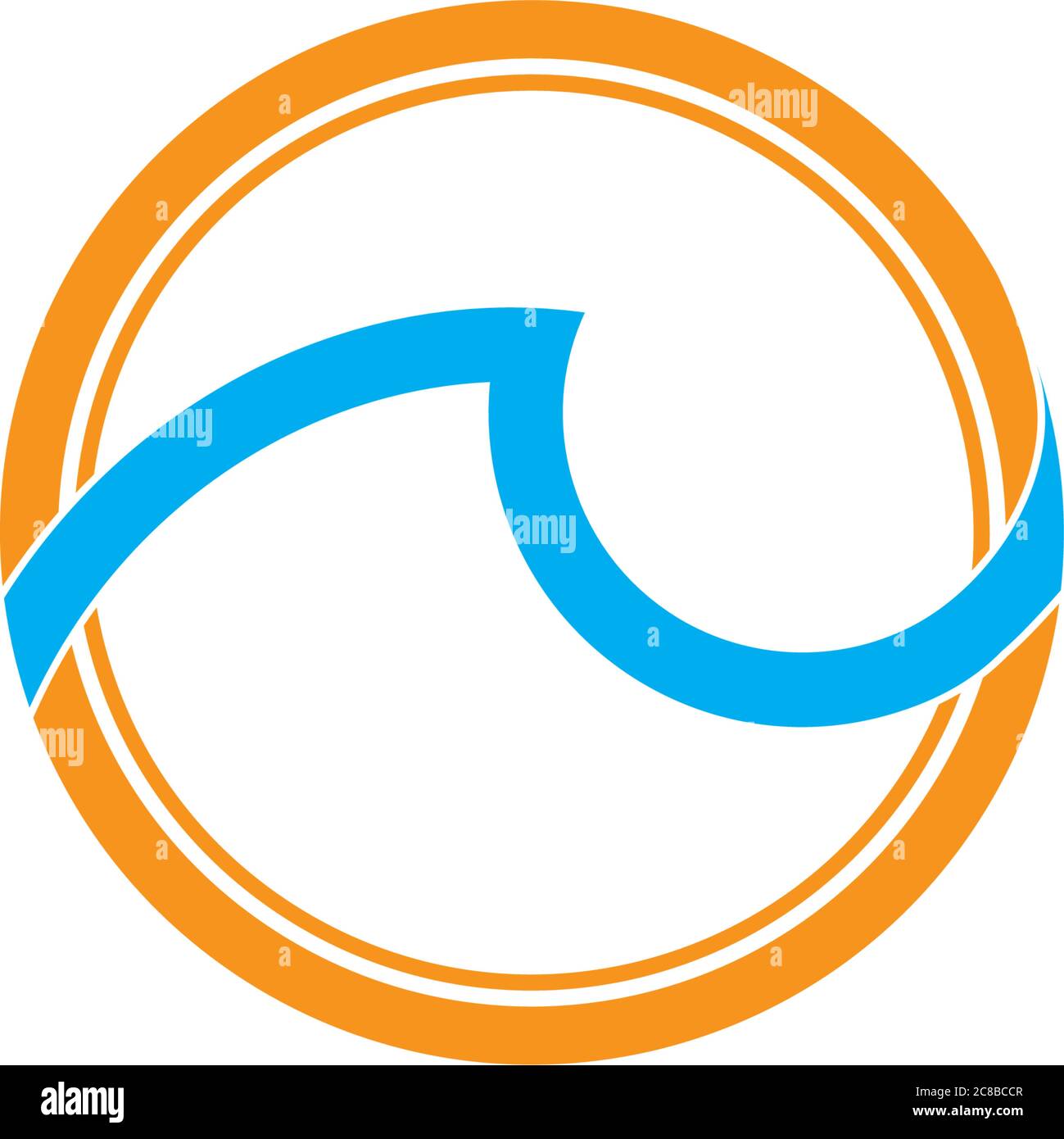 sun waves circle geometric simple logo vector Stock Vector Image & Art ...