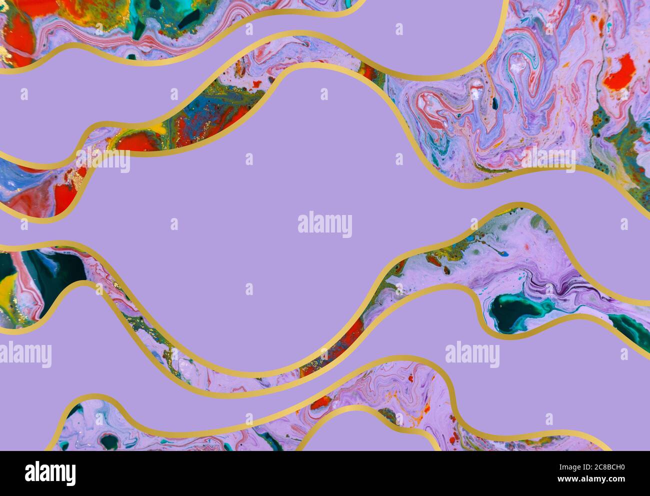 Mixed purple inks background with golden glitter. Abstract paint ...