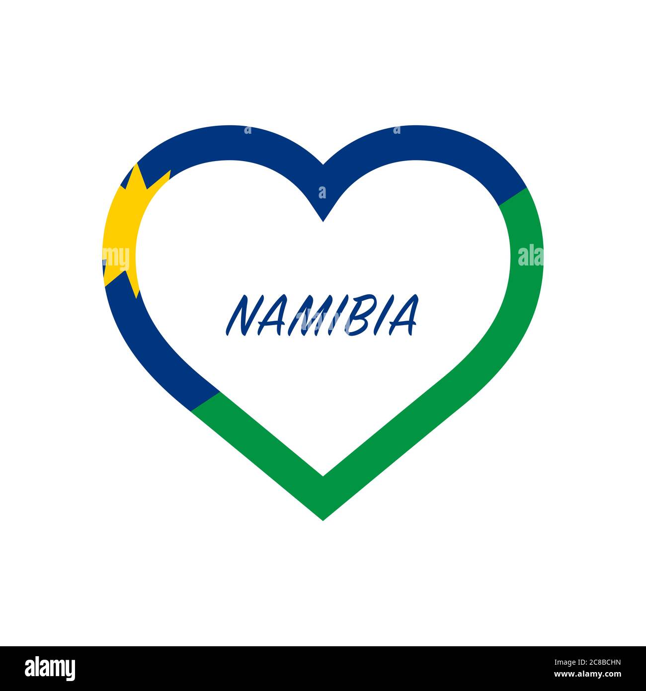 Namibia flag in heart. I love my country. sign. Stock vector ...