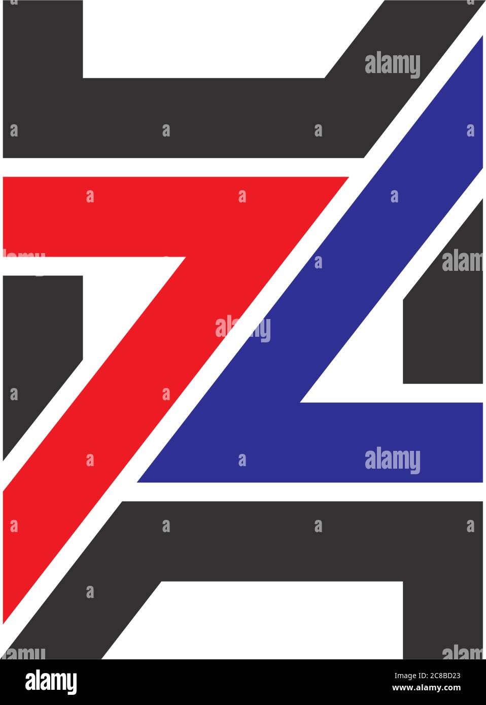 number 7 L opposite arrow square geometric logo vector Stock Vector ...