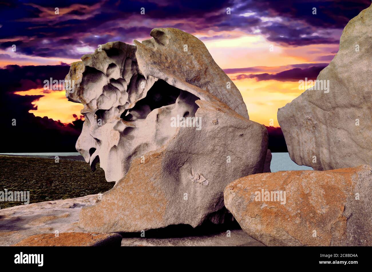 Strange rock formations at Kanguro island south Australia Stock Photo ...