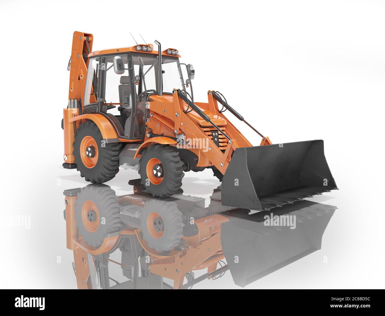 Universal construction equipment with front loading at the front and ...