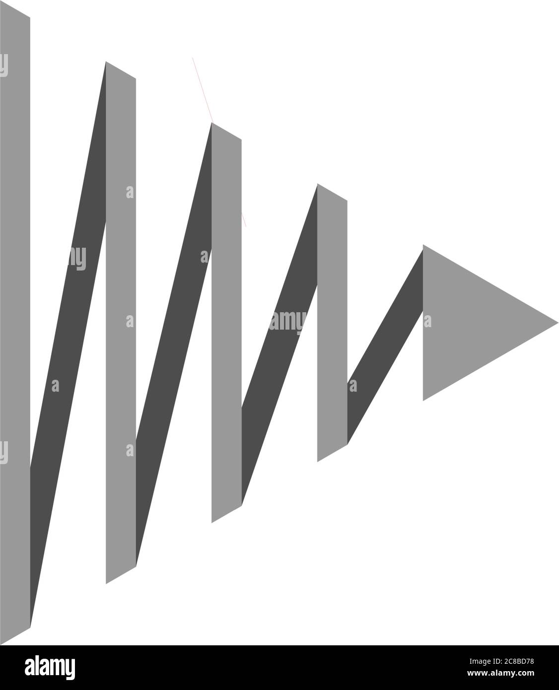 triangle ribbon arrow shadow symbol design logo vector Stock Vector ...