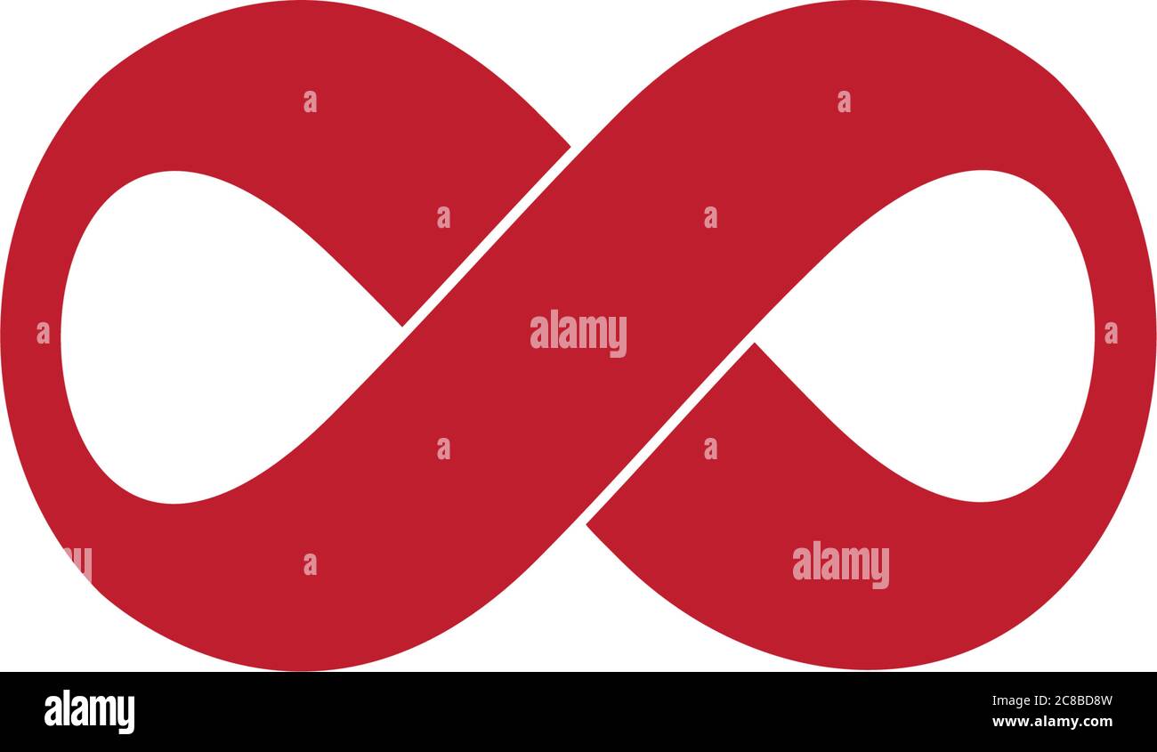 infinity curves overlapping smooth design symbol logo vector Stock ...