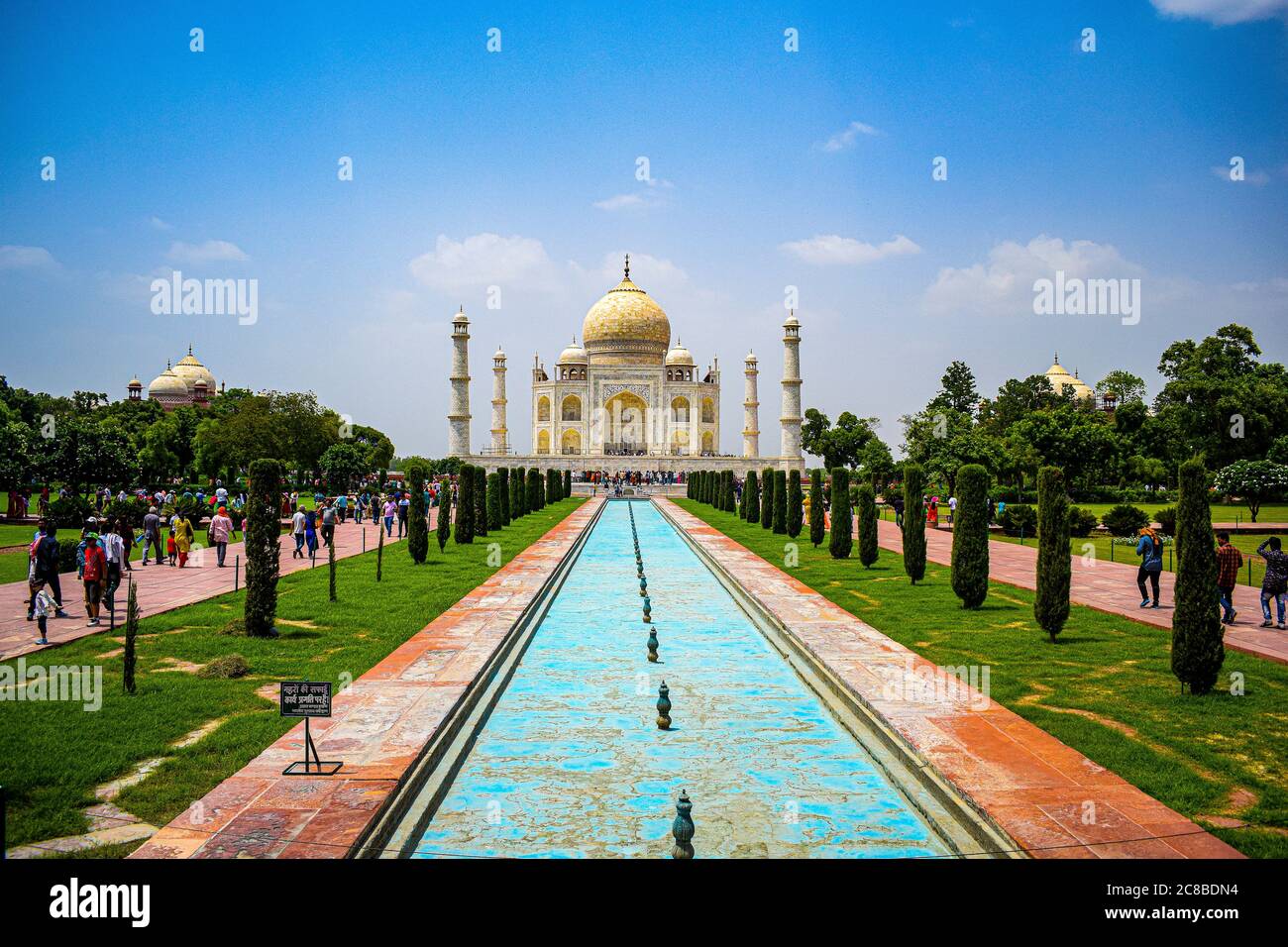 Taj Mahal full view during day time in Agra India, The Taj among 7 ...