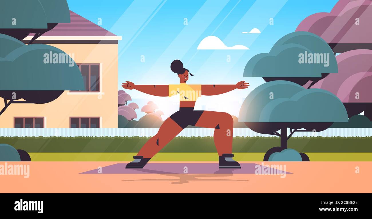 Stretching exercises outdoor Stock Vector Images - Alamy