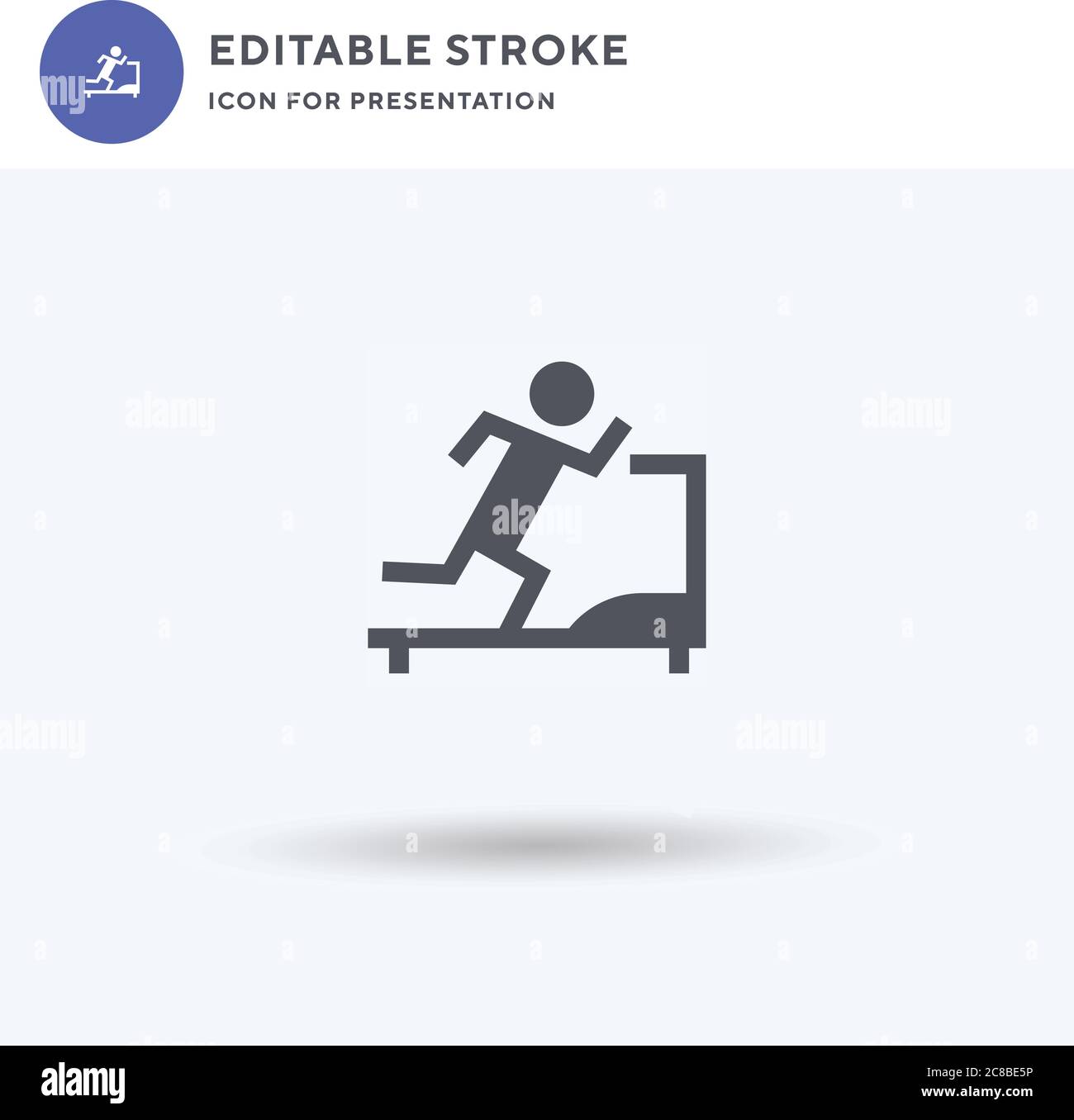 Treadmill icon vector, filled flat sign, solid pictogram isolated on ...