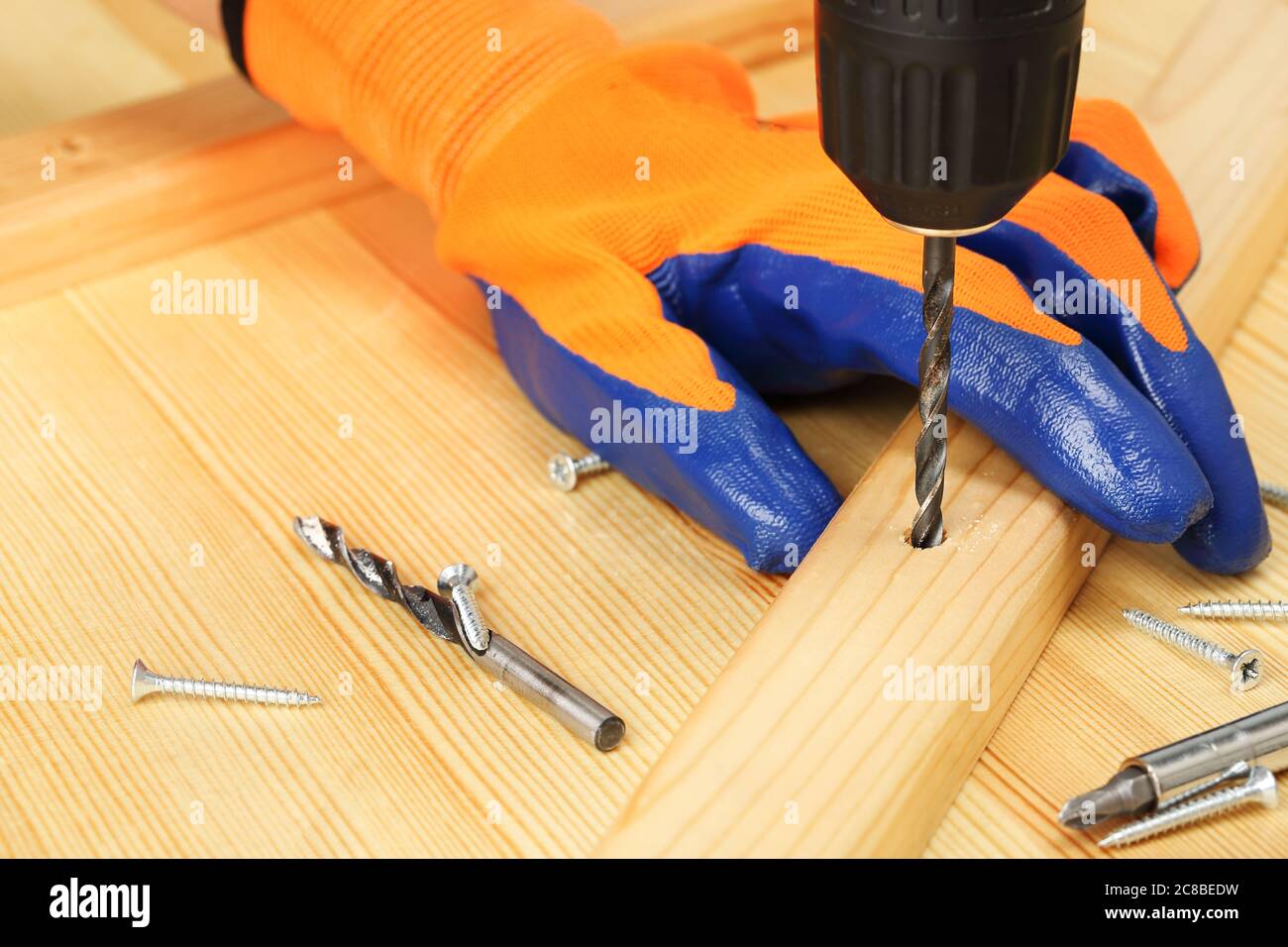 Drilling a piece of wood hi-res stock photography and images - Alamy