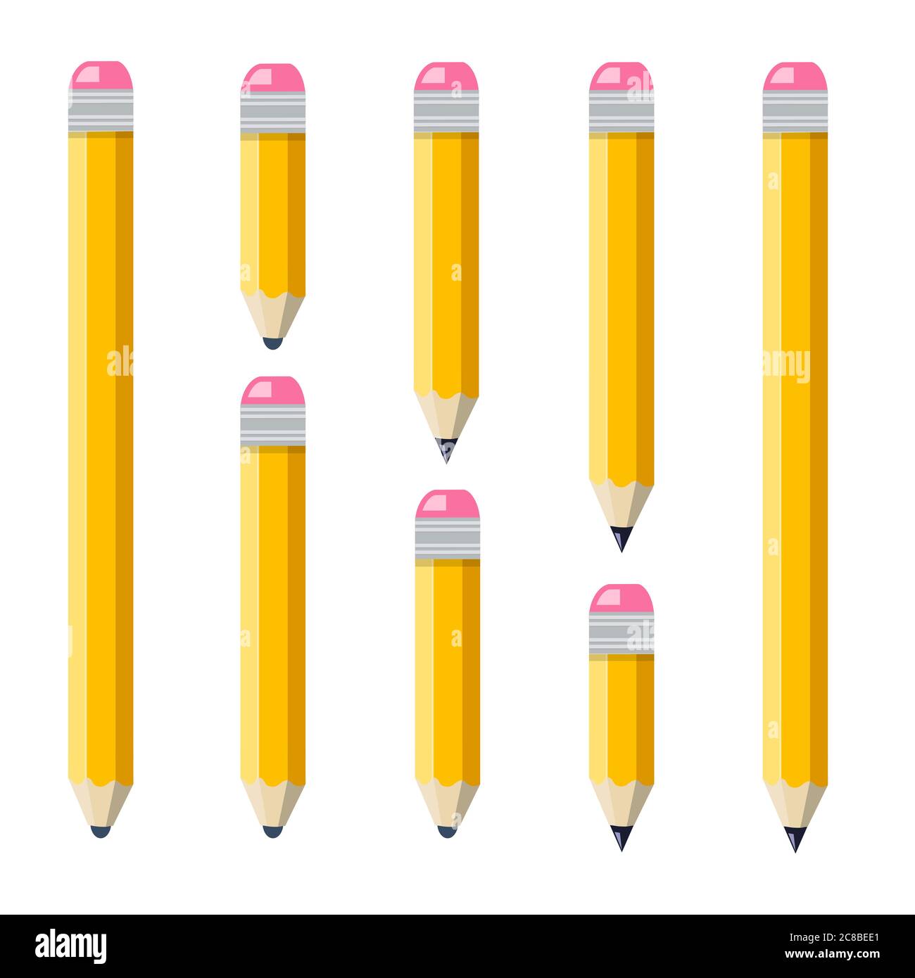 Pencils templates for your design in flat style. Vector EPS10 ...