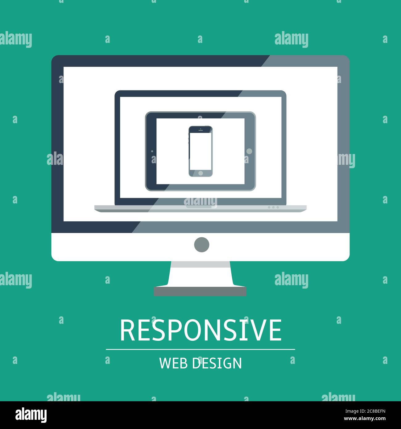 Vector illustration of concept responsive web design Stock Vector Image ...