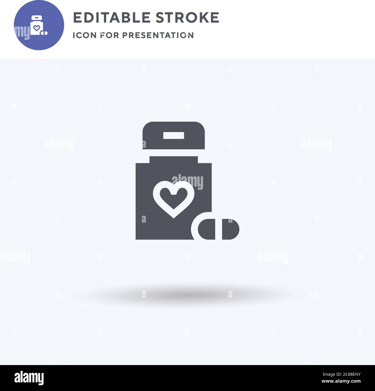 Cure icon vector, filled flat sign, solid pictogram isolated on white ...